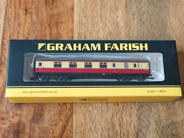 GRAHAM FARISH 374-831B Stanier Brake First Coach BR Crimson & Cream ...