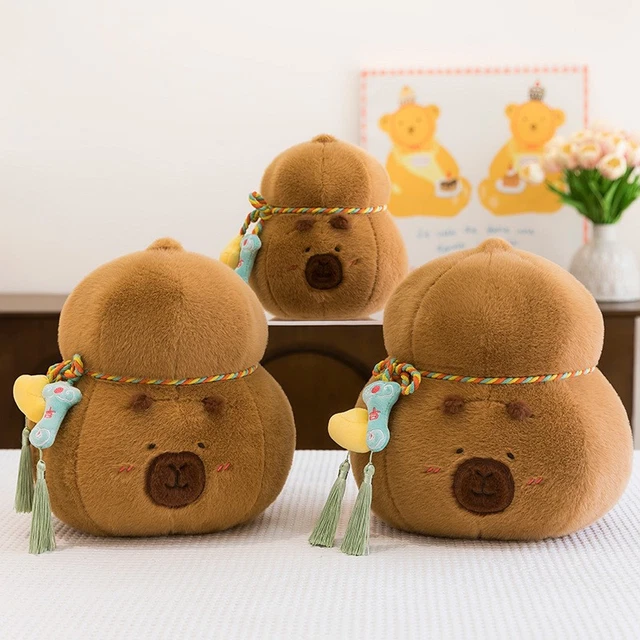 CUTE CARTOON GOURD Shaped Water Capybara Plush Toy Pillow For Kids And ...