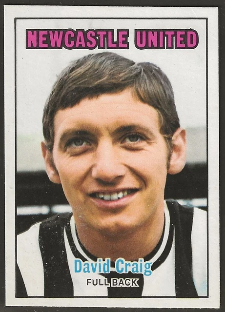 A&BC-FOOTBALL 1970 (ORANGE Back 086-170)-#101- Newcastle United - David ...
