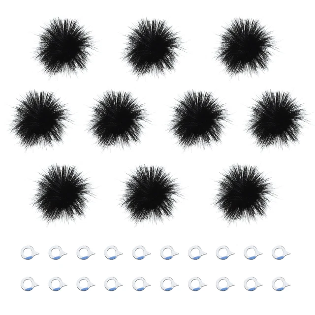 10X MINI MICROPHONE Furry Windscreen Camera Mic Wind Muff Wind Cover ...