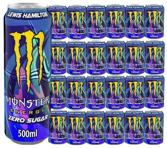 MONSTER LEWIS HAMILTON Zero Sugar Energy Drink Can 500ml (Pack of 24) £ ...