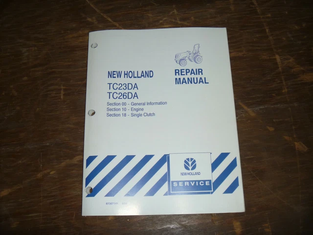 MANUEL DE RÉPARATION atelier d'embrayage moteur de tracteur New Holland ...