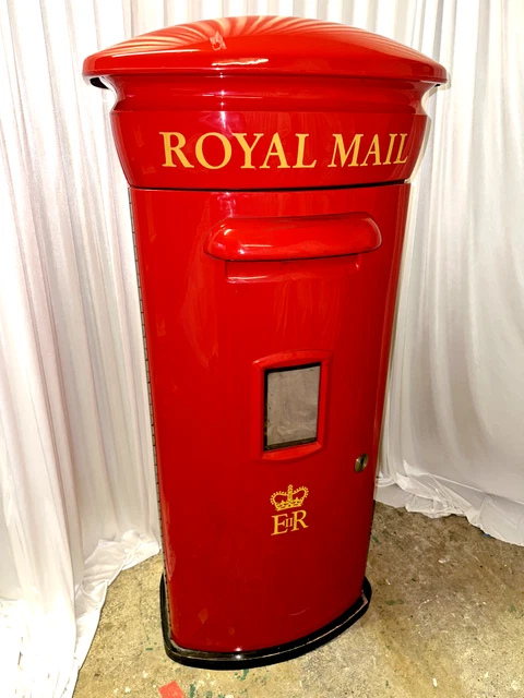 RED GENUINE ROYAL Mail Fibre Glass 'ER II' Original Pillar Box/Post Box ...