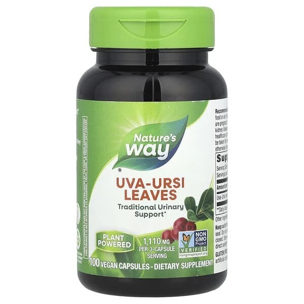 NATURE'S WAY UVA-URSI Leaves, 100 Vegan Capsules Urinary Support £15.99 ...