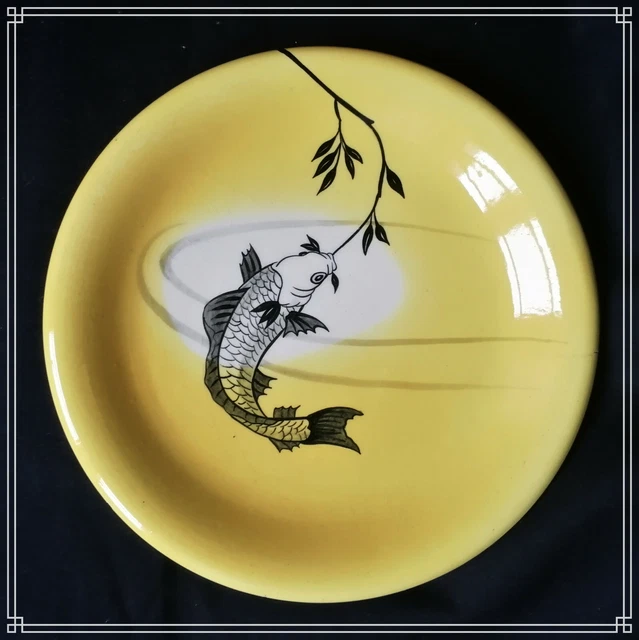 ORIGINALE ASSIETTE EN Faience Art Deco De Tours Gustave Asch Sainte ...