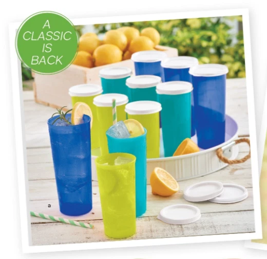 LOT DE 12 gobelets empilables Tupperware avec joints violet bleu aqua ...