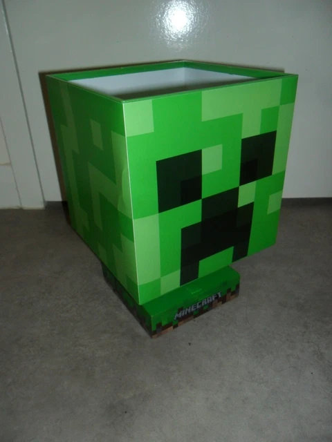 MINECRAFT CREEPER ICON Kids Bedside Light-Green-26cm High,18cm wide £7. ...