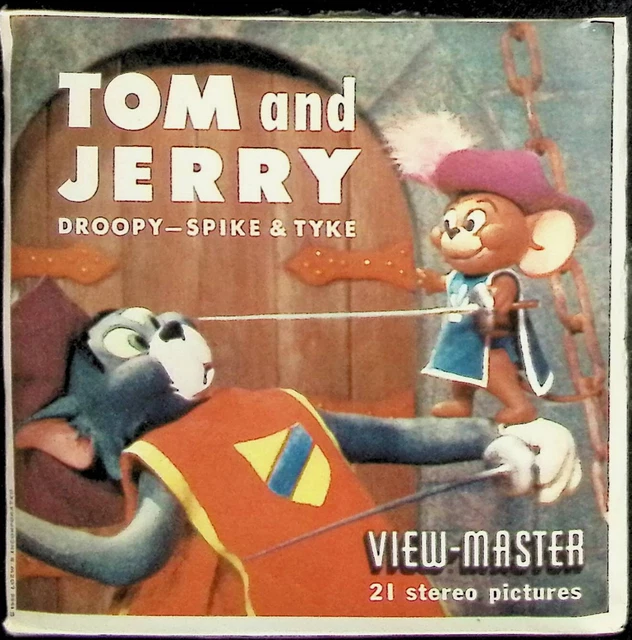 TOM AND JERRY, Droopy, Spike & Tyke 3D View-Master 3 Walzen Paket NEU ...