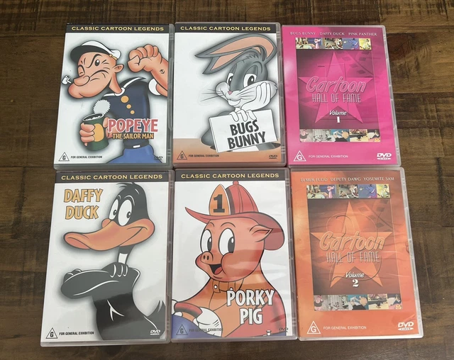 CLASSIC CARTOON LEGENDS Hall Of Fame DVDs Bugs Bunny Porky Pig Popeye ...