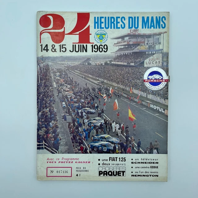 PROGRAMME OFFICIEL 24 Heures du Mans 1969 TBE EUR 149,00 - PicClick FR