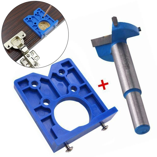 35MM CONCEALED CABINET Hinge Jig Drilling Wood Hole-Cutter Drill Guide ...
