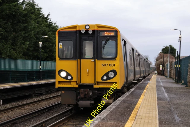 PHOTO RAILWAY 12X8 Class 507 EMU 507001 BR Blue Livery Merseyrail logo ...