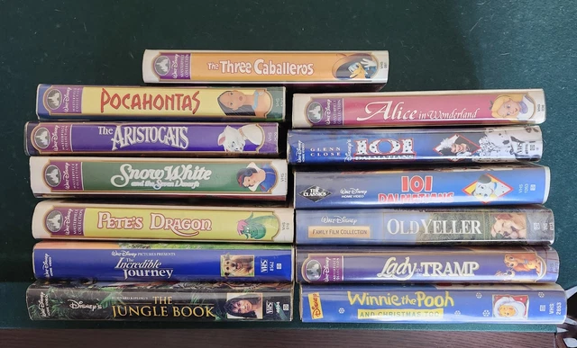LOT OF VINTAGE Disney Vhs Tapes All Working Big Names Pooh, Aladdin ...