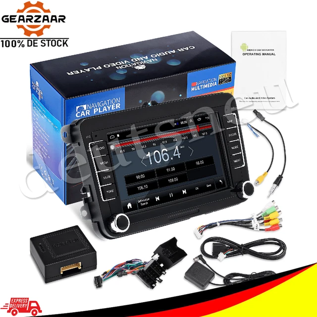 AUTORADIO 7& ANDROID 12 Carplay TPMS 2 DIN GPS navigatore per VW GOLF 5 ...