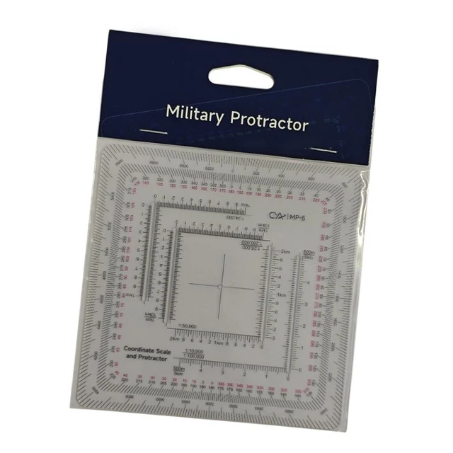 LAND NAVIGATION PROTRACTOR Coordinate Scale Military Protractor Map ...