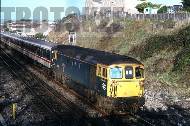 35MM SLIDE BR British Railway Diesel Loco Class 33 33114 Weymouth 1989 ...