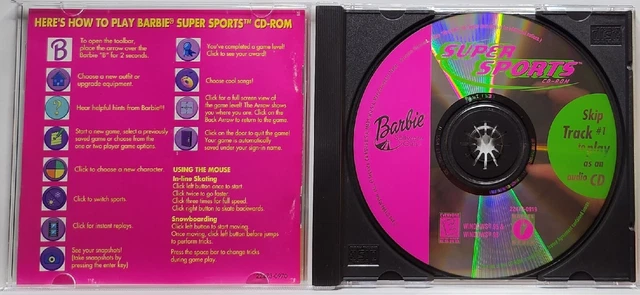 BARBIE SUPER SPORTS PC CD-ROM Game Windows (Mattel Media, 1999) FREE ...