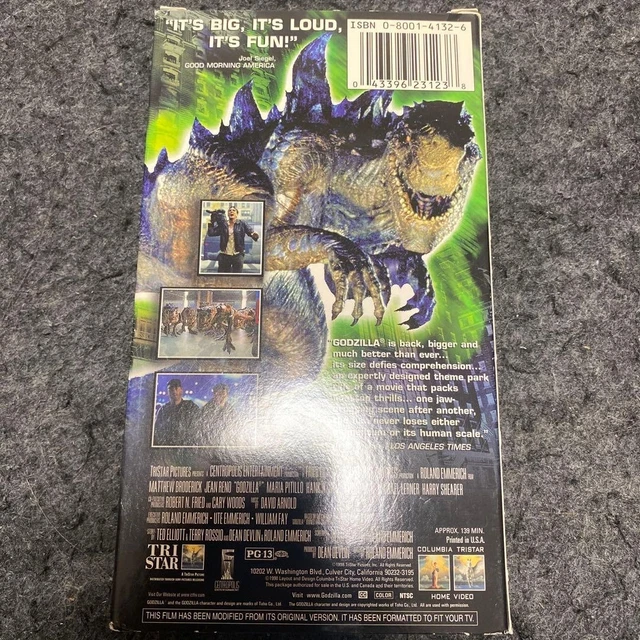 GODZILLA VHS ENGLISH version, Tested, Classic Monster Movie £77.27 ...
