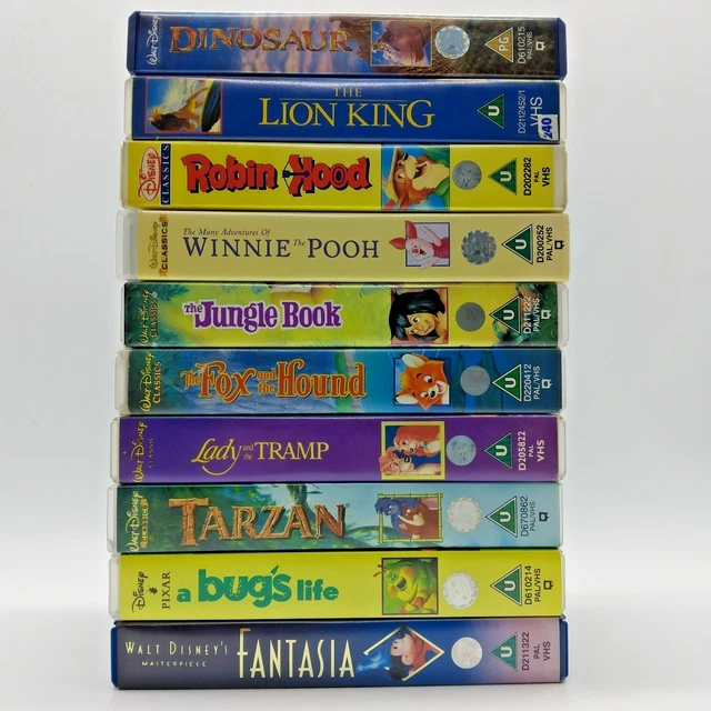 JOB LOT VHS Cassettes x10 Disney Films Tarzan Robin Hood The Lion King ...