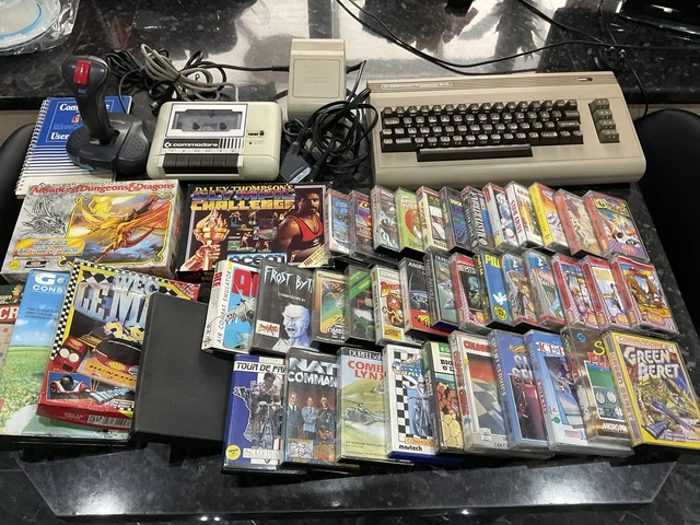 COMMODORE 64 BREADBIN Computer Inc Giochi, Mazzo Nastro, Joystick & Altro - Funzionante EUR 59 ...