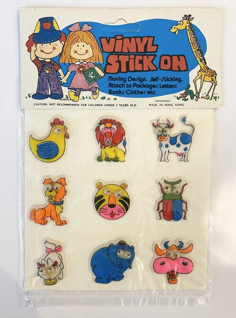 VINTAGE IN PACKET 1980s Cute Googly Eyes Puffy Stickers £3.84 - PicClick UK