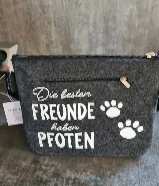 FILZ - UMHÄNGETASCHE " Die besten Freunde haben Pfoten " Leckerlitasche * NEU EUR 6,00 - PicClick DE