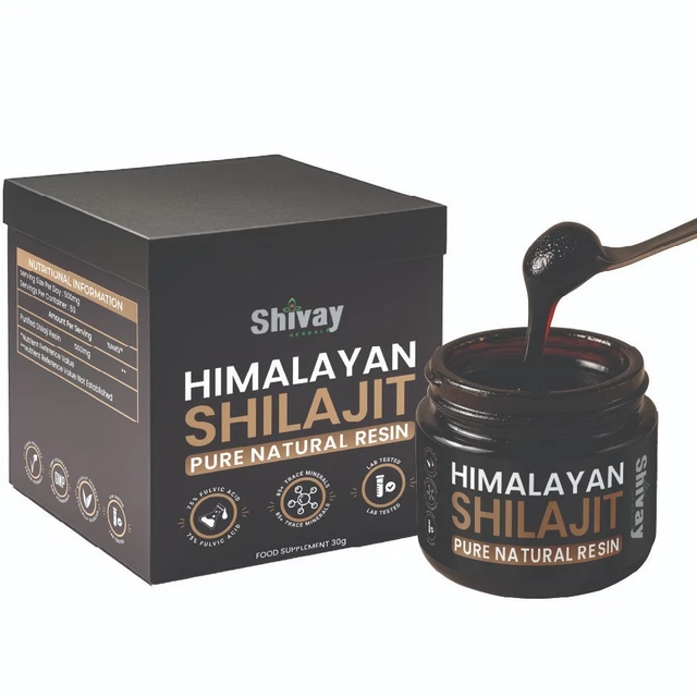 100% PURE HIMALAYAN Shilajit Resin 30g - Fulvic Acid + Trace Minerals ...