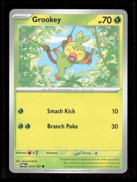 GROOKEY 014/167 SV06: Twilight Masquerade Pokemon tcg Card CB-1-9-C-8 ...