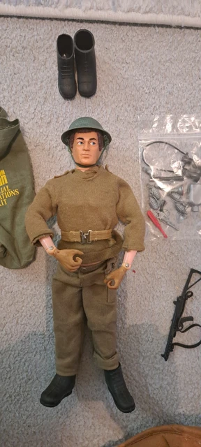 VINTAGE PALITOY EAGLE Eyed Flocked Hair Action Man 1964 with ...