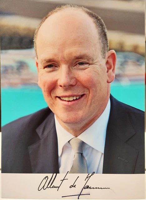 AUTOGRAPHE ORIGINAL DU Prince ALBERT de MONACO Monte-Carlo signature ...