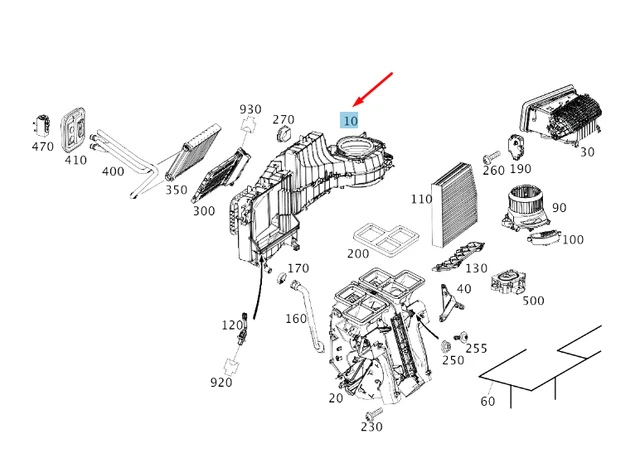 MERCEDES-BENZ GLA X156 Air Conditioner Housing RHD A2468308200 NEW ...
