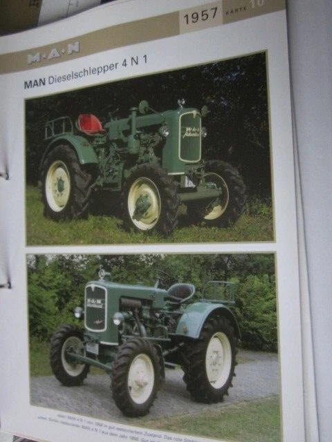 TRAKTOR MAN 4 N1 1957 Datenblatt 10 EUR 4,61 - PicClick DE