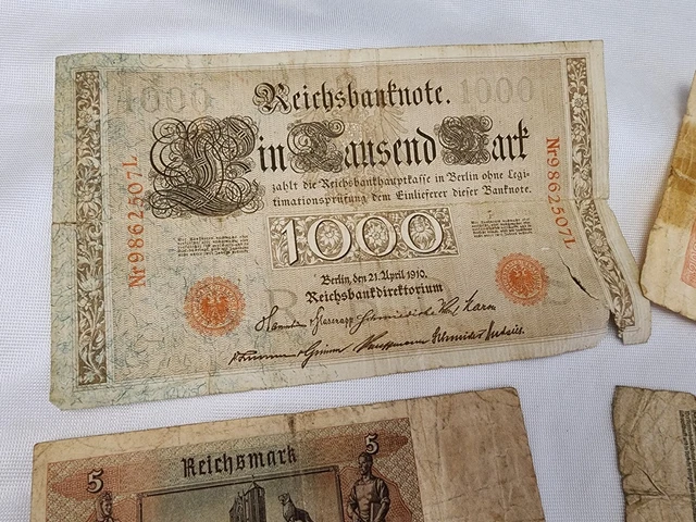 ORIGINAL WW2 GROUP Ww1 Ww2 German Russian Bank Notes EUR 27,00 ...