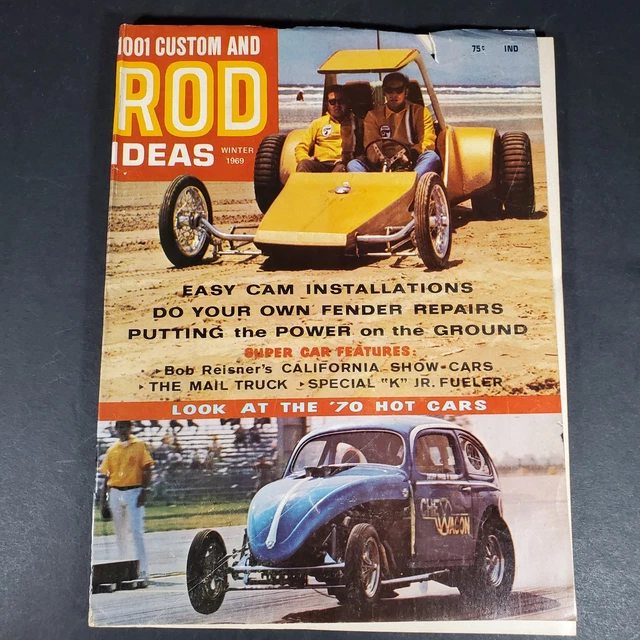 1001 CUSTOM AND Rod Ideas Magazine Winter 1969 Hot Rods Indy Nationals ...
