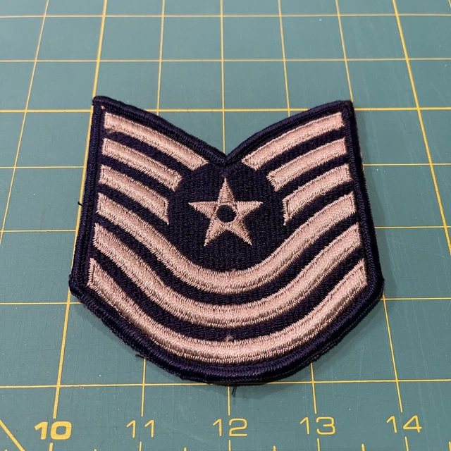 USAF AIR FORCE Enlisted Rank Insignia Staff Sergeant Subdued Patch Single J6 £5.93 - PicClick UK