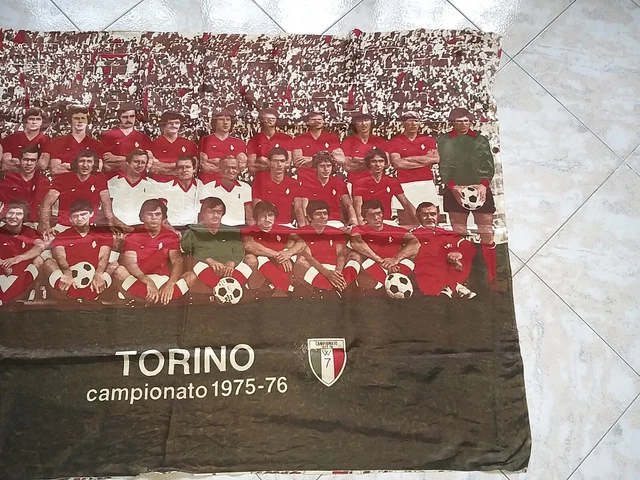 BANDIERA TORINO CALCIO Anno 1976 Flag Drapeau No Ultras Toro 135x95 ...