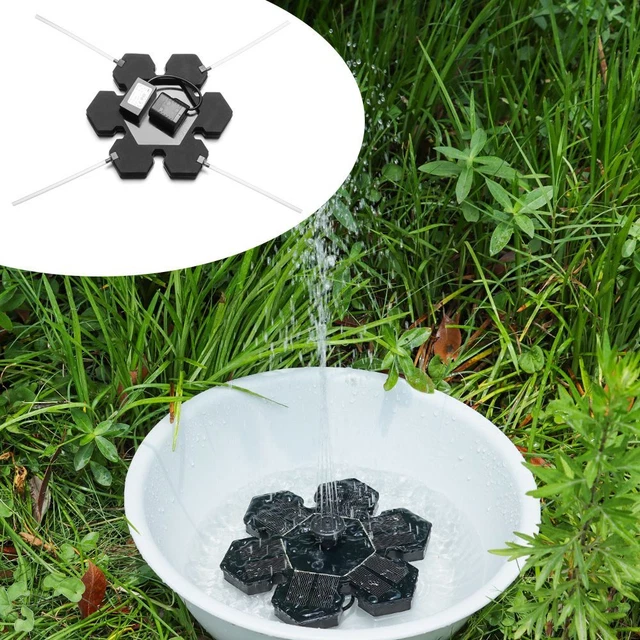 GARTEN SOLAR PANEL angetrieben Wasserfall Pool-Teich Solar brunnen ...