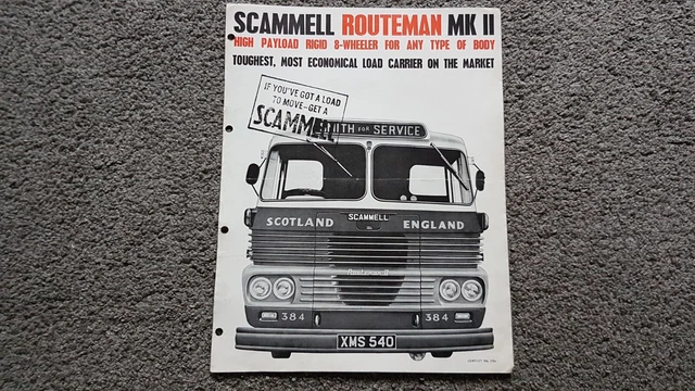 SCAMMELL ROUTEMAN MKII Truck Sales Brochure £29.95 - PicClick UK