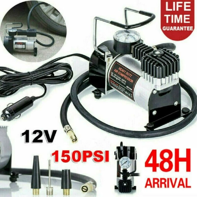HEAVY DUTY PORTABLE 12V Electric Car Tyre Inflator 150Psi Air Compressor Pump Uk £14.99 ...