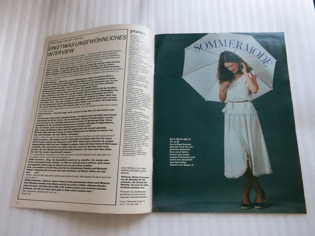 DDR PRAMO PRAKTISCHE Mode + Schnittmuster 6/1981 - Sommer Rock Kleid ...