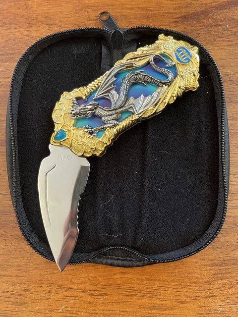 FRANKLIN MINT MICHAEL Whelan Dragon Collection Pocket Knife Collectible ...