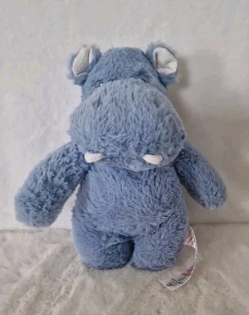 PRIMARK BLUE HIPPO soft toy baby comforter VGC ️ 10" £4.99 - PicClick UK