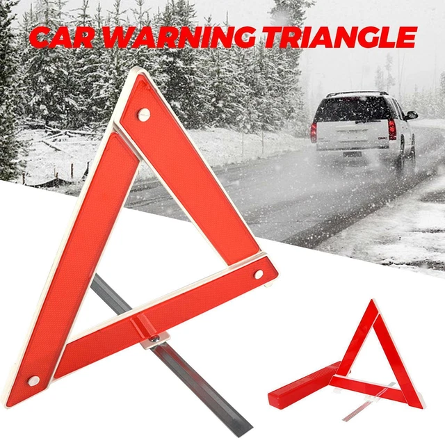 REFLECTIVE ROAD SAFETY Breakdown Emergency Folding Triangle Warning ...
