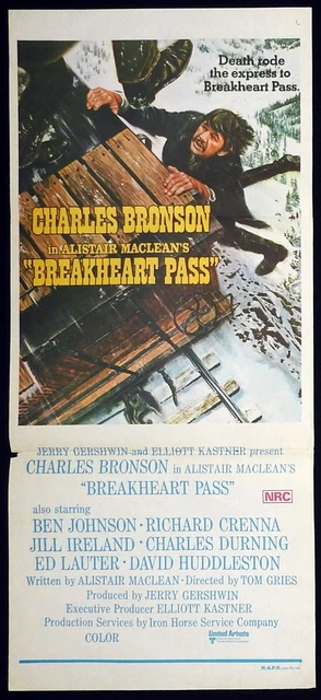 BREAKHEART PASS ORIGINAL Daybill Movie Poster Charles Bronson Alistair ...