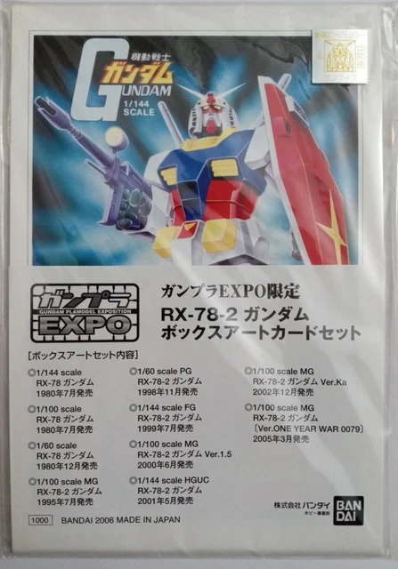 NEW BANDAI RX-78-2 Gundam Gunpla Plamo Model kit Expo Boxart Postcard ...