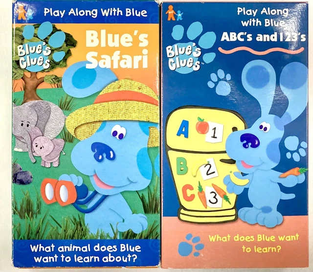 NICK JR BLUE’S Clues ABC’s and 123’s VHS 1999 Nick Jr Play Along with ...