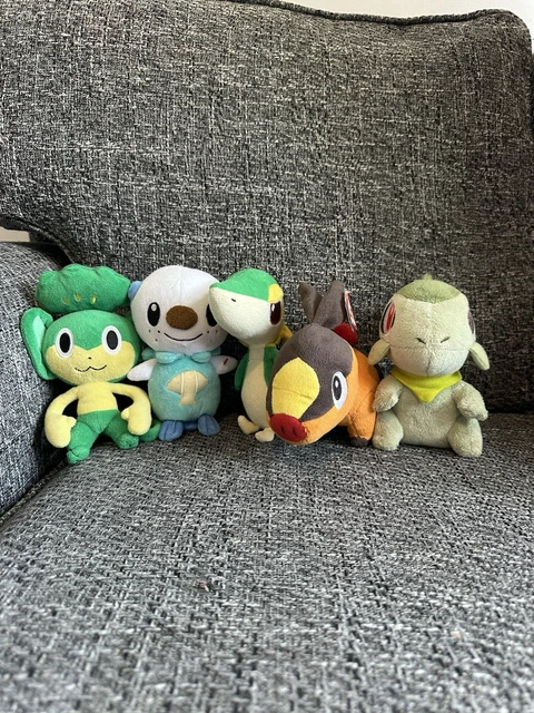 POKÉMON GEN 5 TY Plush Soft Toy Bundle, Tepig, Snivy, Oshawott, Axew ...