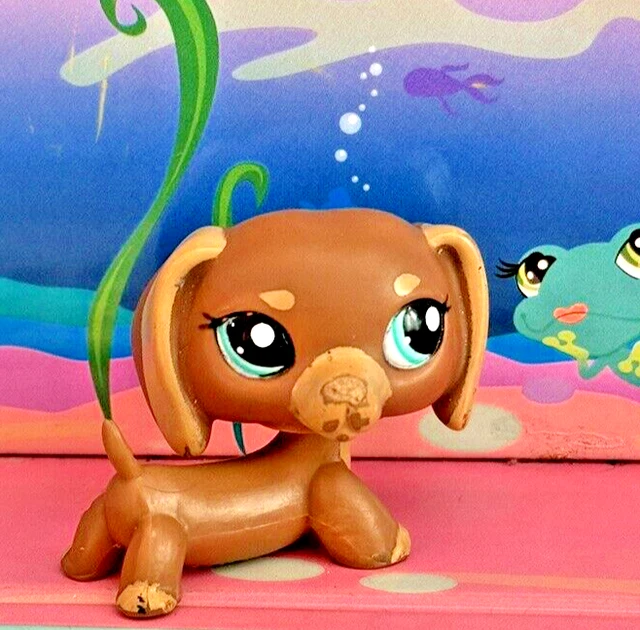 LITTLEST PET SHOP Lps Authentic Brown & Tan Dachshund Dog #1751 Tlc ...