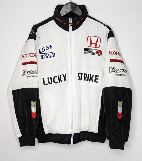 VINTAGE F1 HONDA 555 World Racing Lucky Strike Bar Embroidered Full Zip ...
