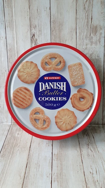SAFEWAY BISCUIT TIN - Empty, Danish Butter Cookies, 1993, Sewing Tin ...